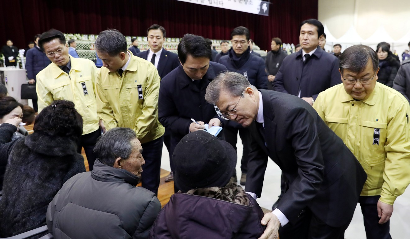 South Korean President Moon Jae-in draws criticism over hospital blaze ...