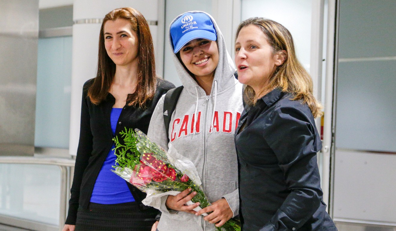 ‘Very happy’ runaway Saudi teen Rahaf Mohammed al-Qunun arrives in Toronto, Canada after ...