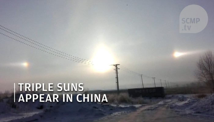 Rare triple suns seen in China | South China Morning Post