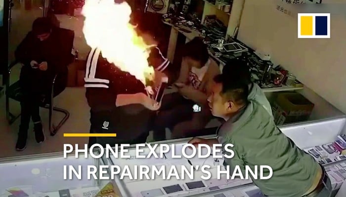 Phone explodes in repairman's hand in China | South China Morning Post