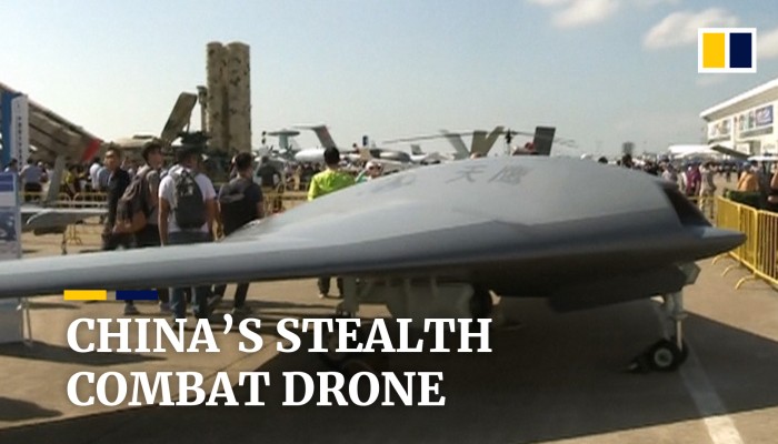China unveils stealth combat drone under development | South China ...