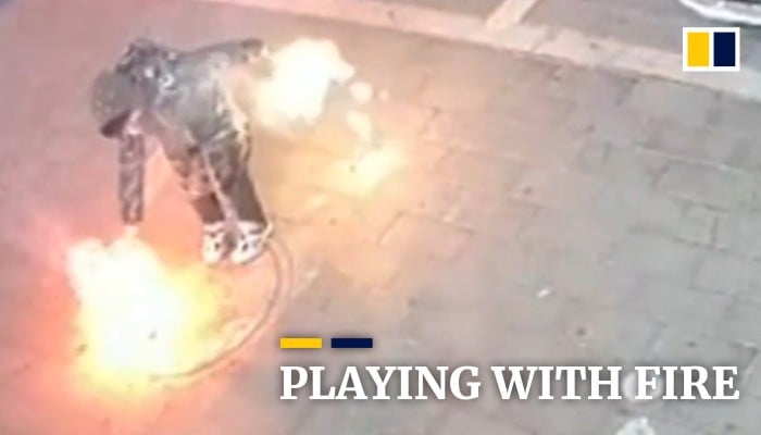 Manhole explodes in China after boy drops lighted fireworks through ...
